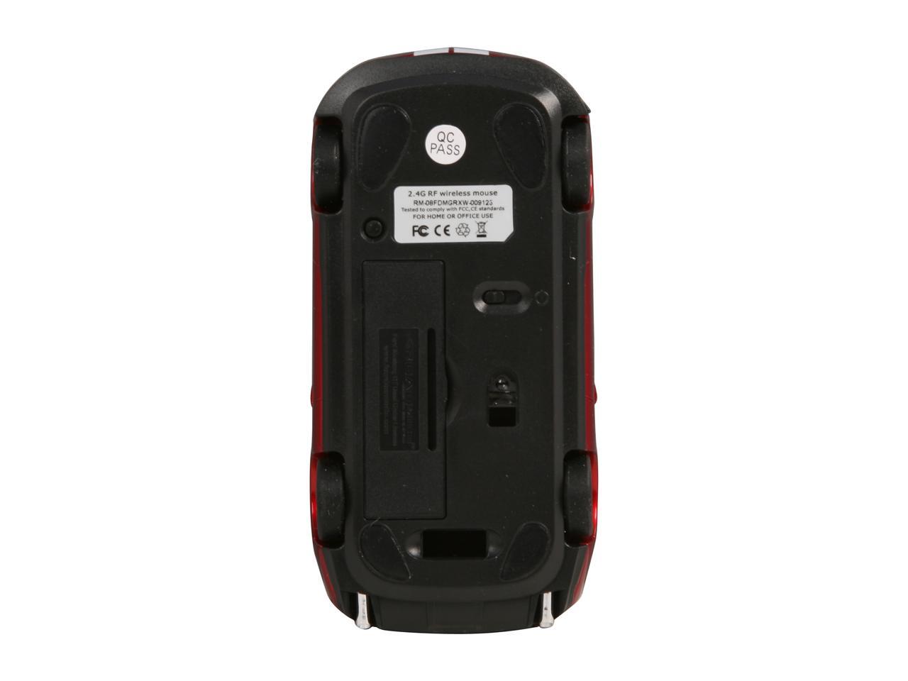 Road Mice Ford Mustang HP-11FDMGRXW Red/White RF Wireless Optical Mouse ...