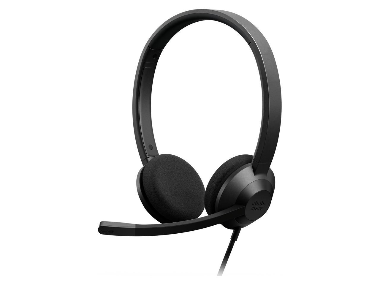Cisco Headset 322 Wired Dual On-Ear - USB-A - Carbon Black HS-W-322-C ...