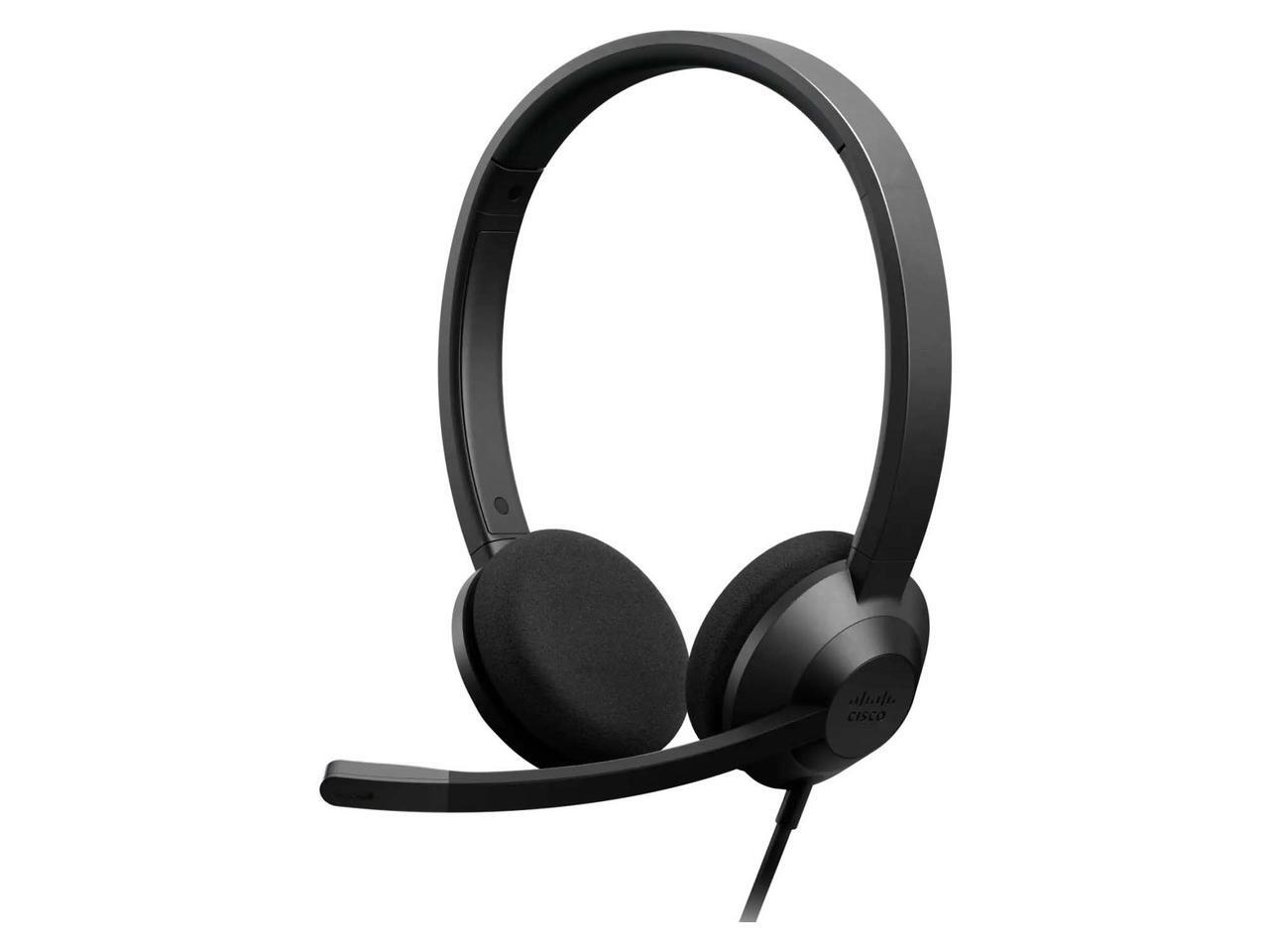 Cisco 322 Stereo Headset - USB Type A - On-ear - Binaural - Supra-aural ...