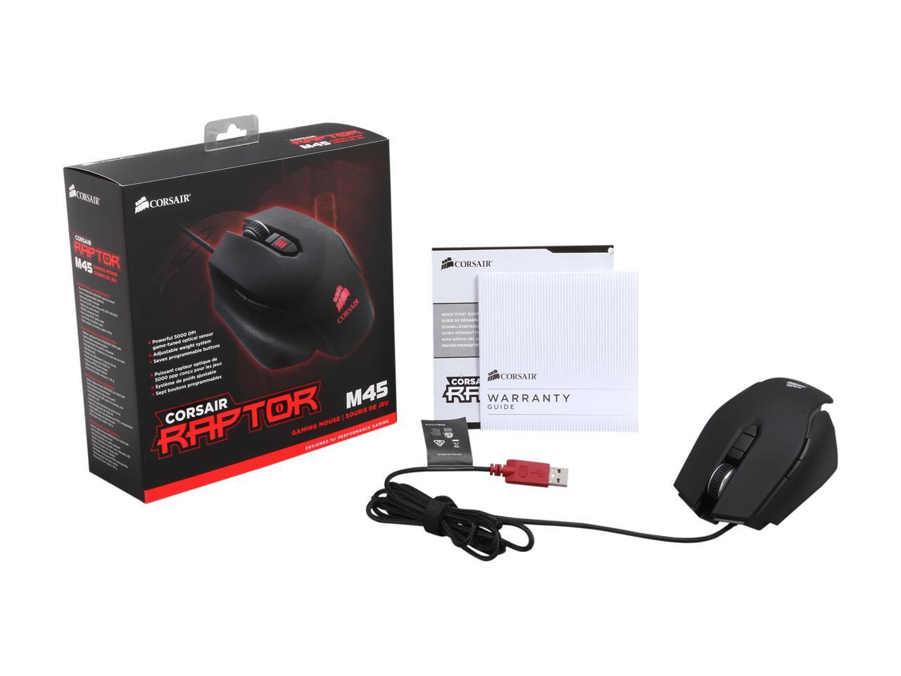 Corsair Raptor M45 USB Wired Gaming Mouse - Newegg.com