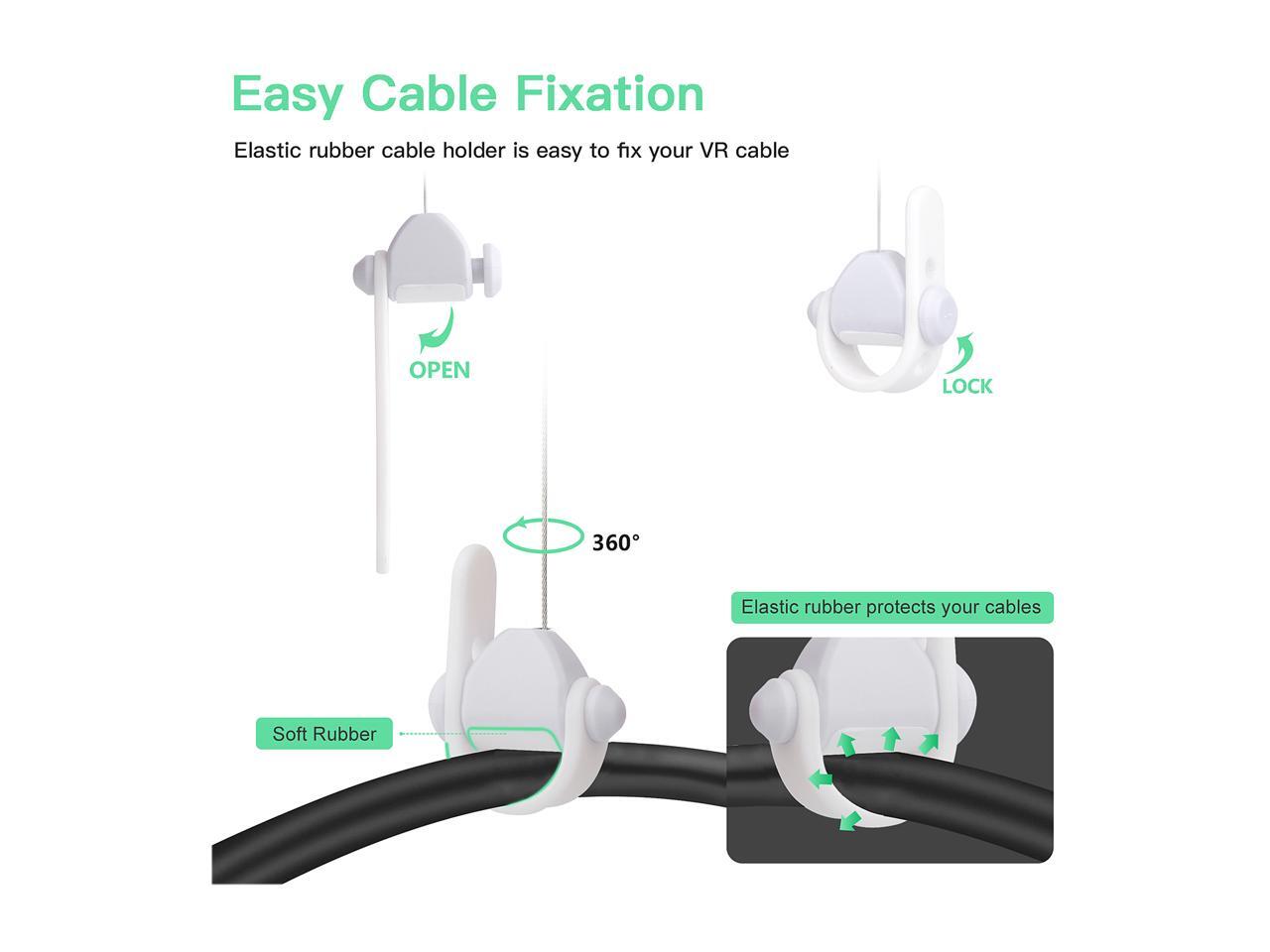 NexiGo VR Cable Management System, Ceiling Hooks with Retractable ...