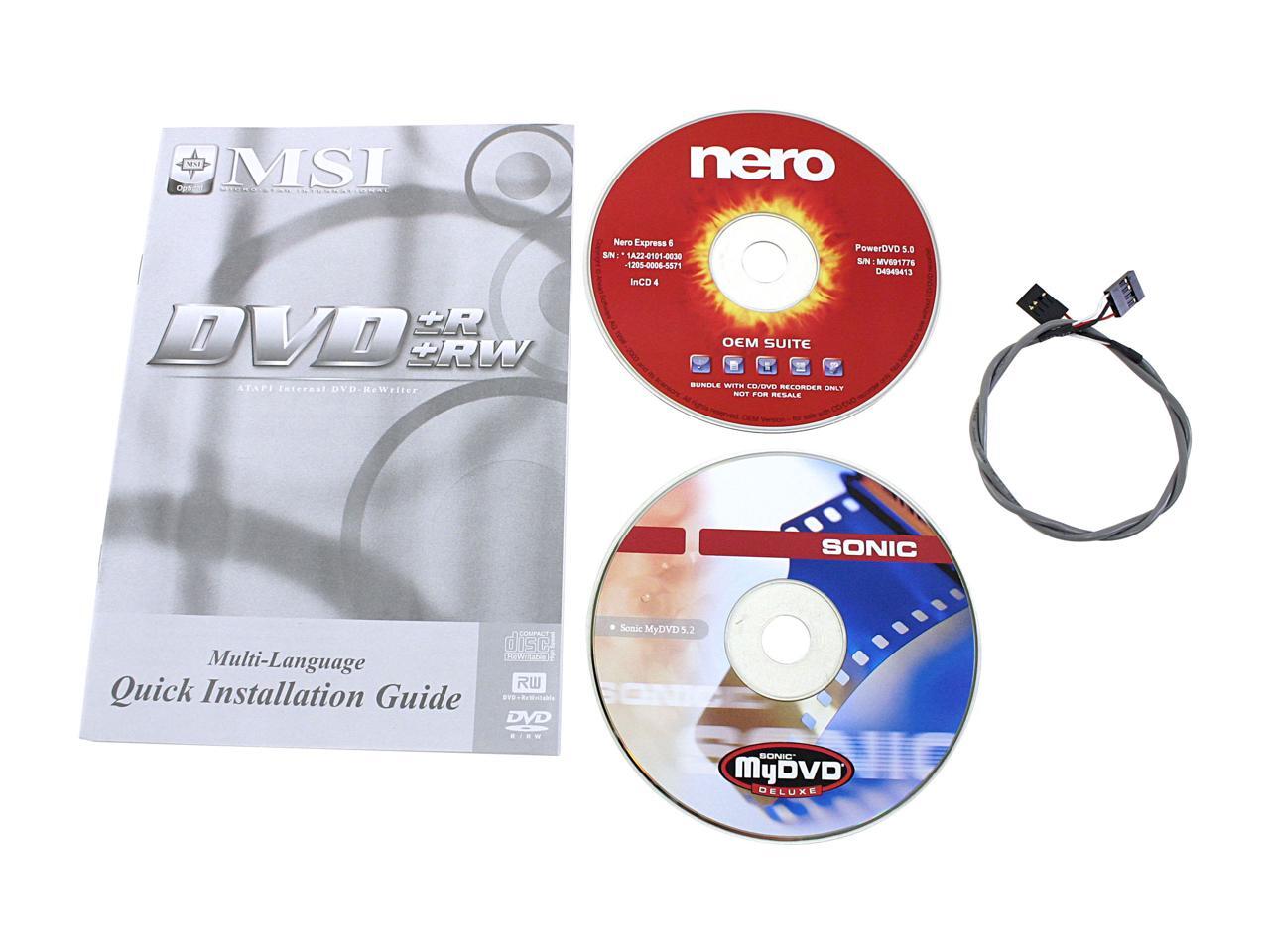 MSI DVD Burner Black IDE Model DR12-A - Newegg.com