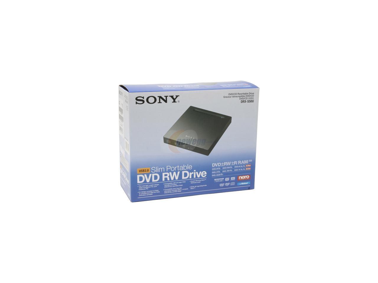 SONY Black 8X DVD+R 8X DVD+RW 4X DVD+R DL 8X DVD-R 6X DVD-RW 5X DVD-RAM ...