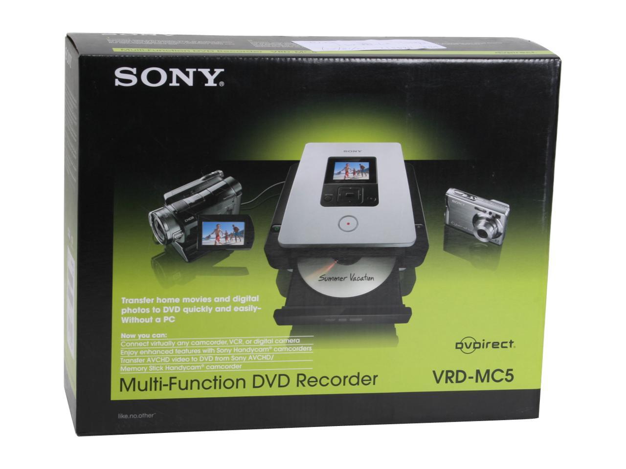 Sony DVDirect VRD-MC5 DVD Recorder (2.5 inch) - Black & White w/Box ...