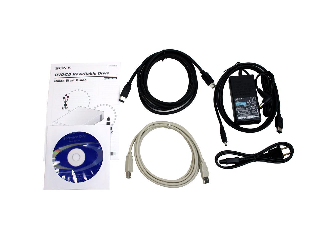 SONY i.LINK/USB 2.0 External DVD Burner Model DRX-530UL - Newegg.com