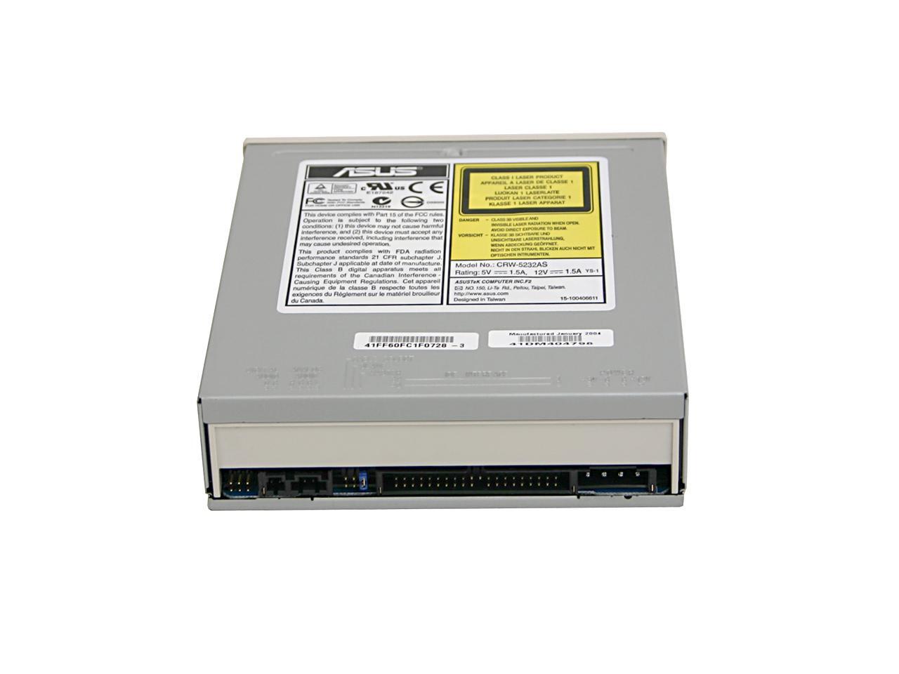 ASUS CD Burner Beige IDE Model CRW-5232AS QuieTrack - Newegg.com