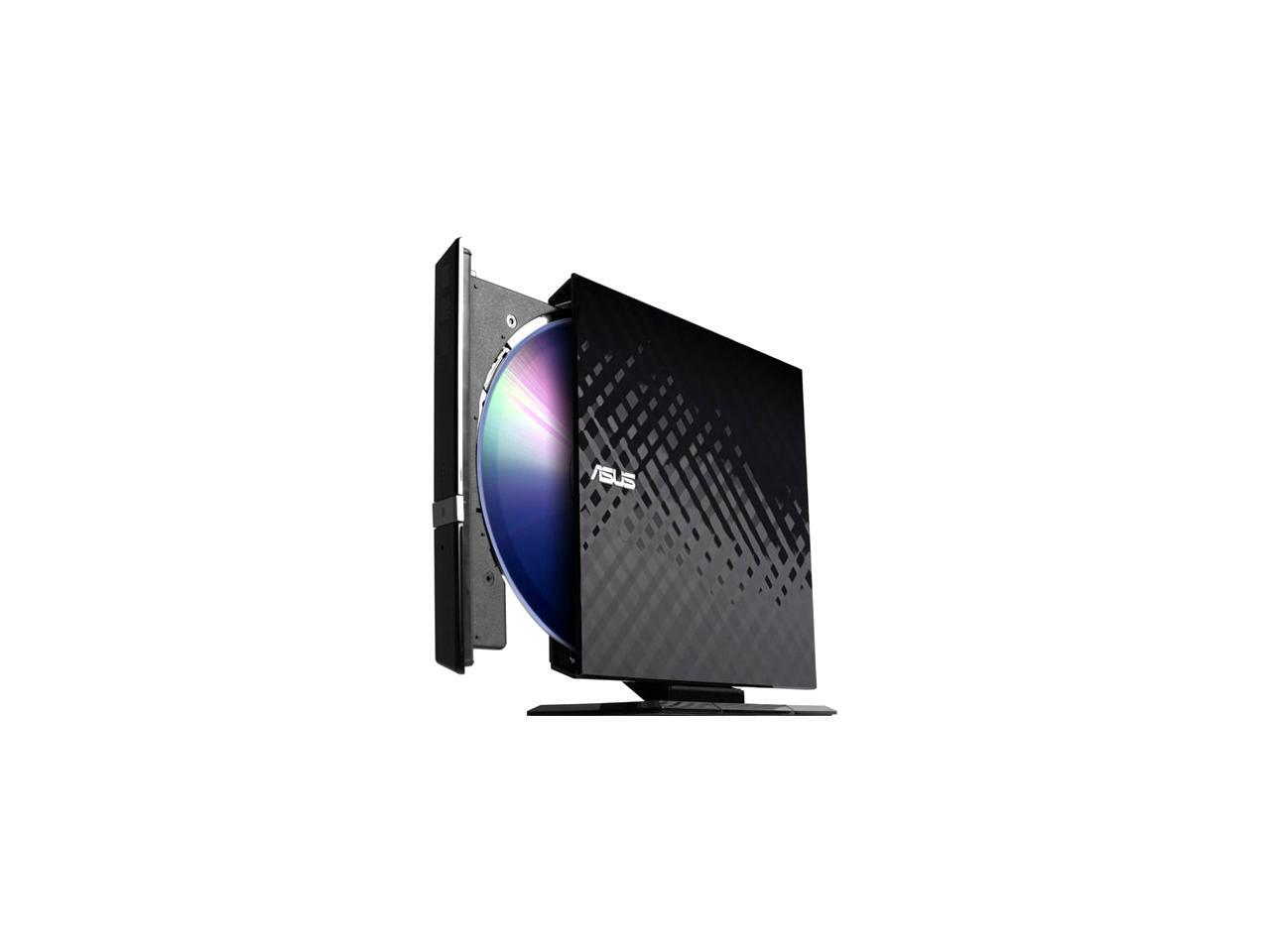 ASUS USB 2.0 External Slim DVD-RW Drive Model SDRW-08D2S-U/BLACK/ASUS ...