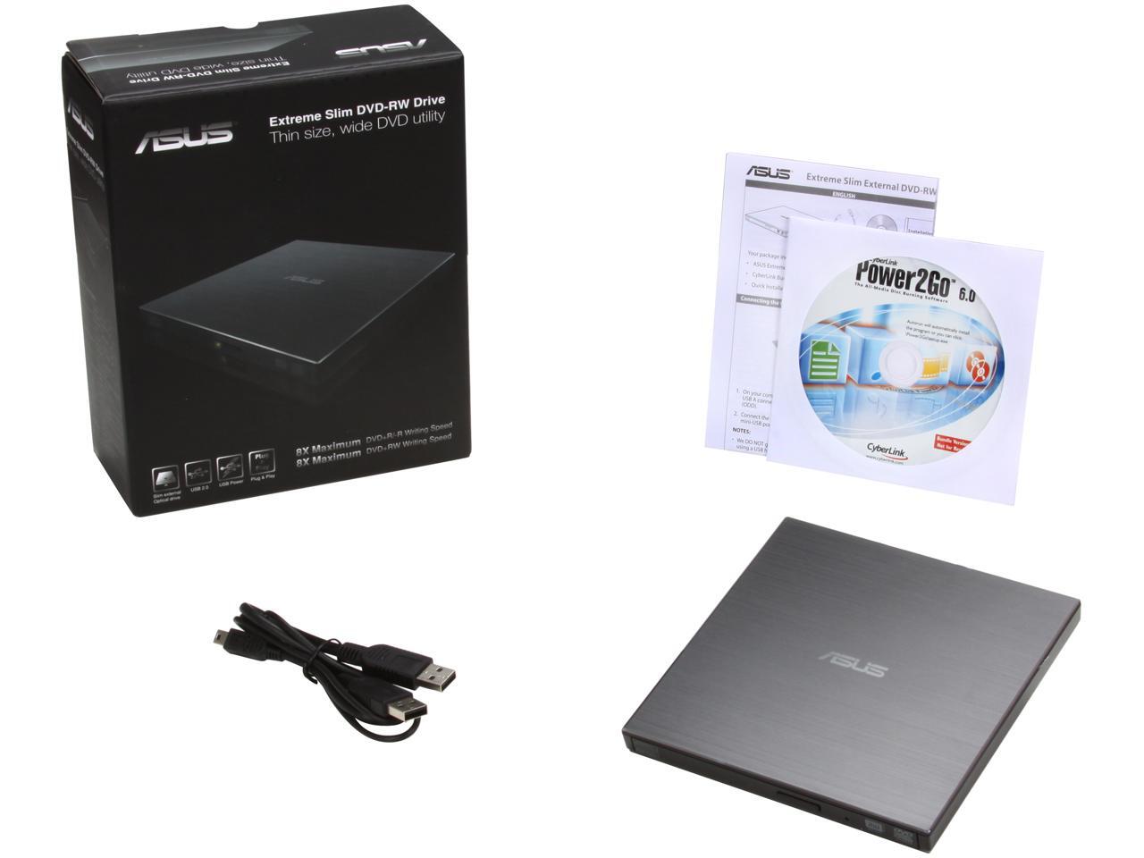 ASUS USB 2.0 External CD/DVD Drive Model ESEDRW-08H BK - Newegg.com