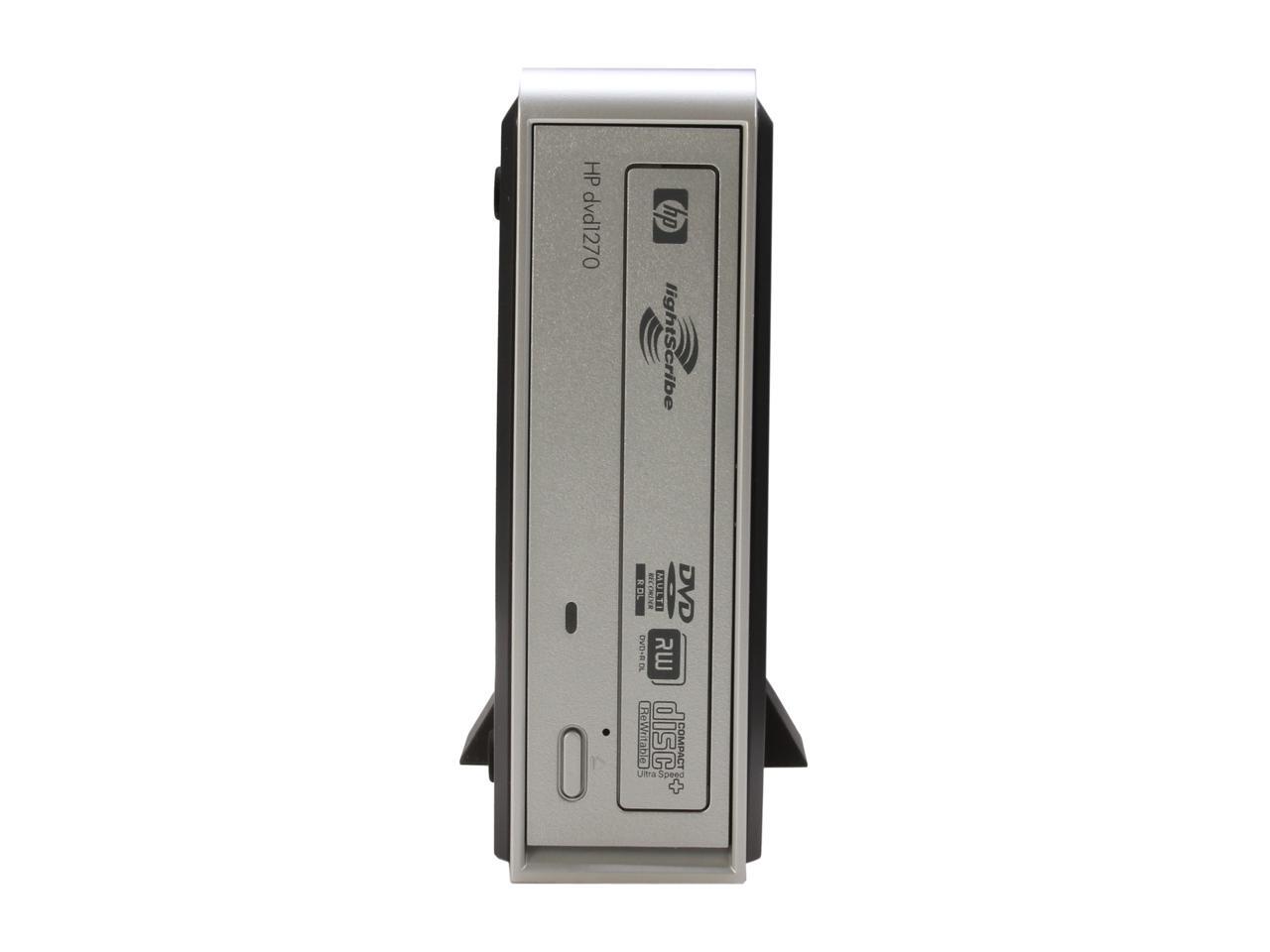 HP USB 2.0 External H/H 24X DVD Burner, OEM Model DVD1270e LightScribe ...
