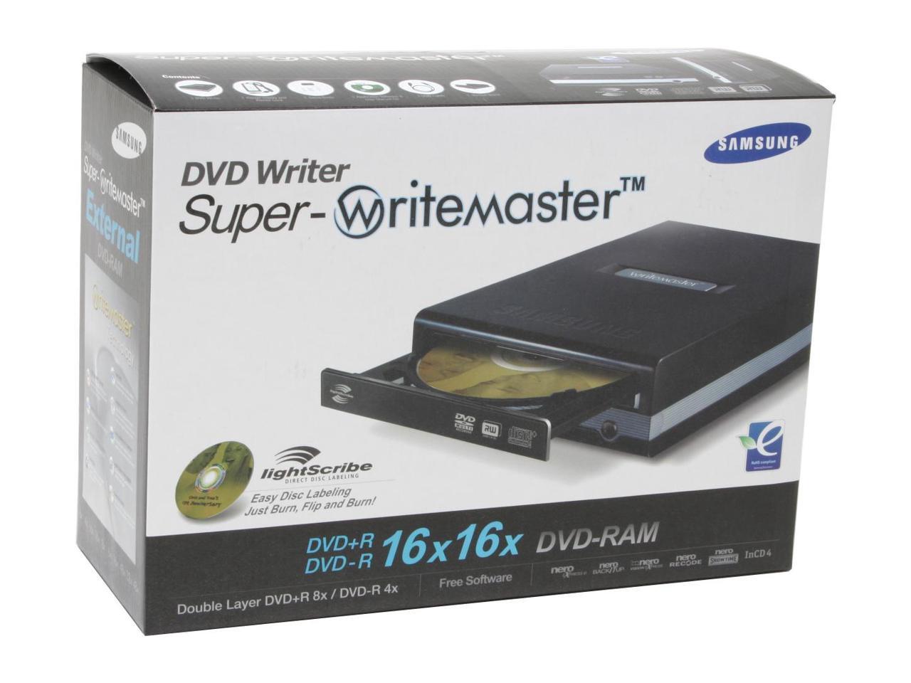 SAMSUNG Black/Silver 16X DVD+R 8X DVD+RW 8X DVD+R DL 16X DVD-R 6X DVD ...