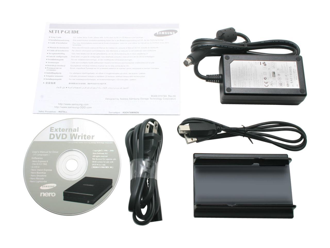 Open Box: SAMSUNG USB 2.0 18X DVD±R External Super-WriteMaster DVD ...