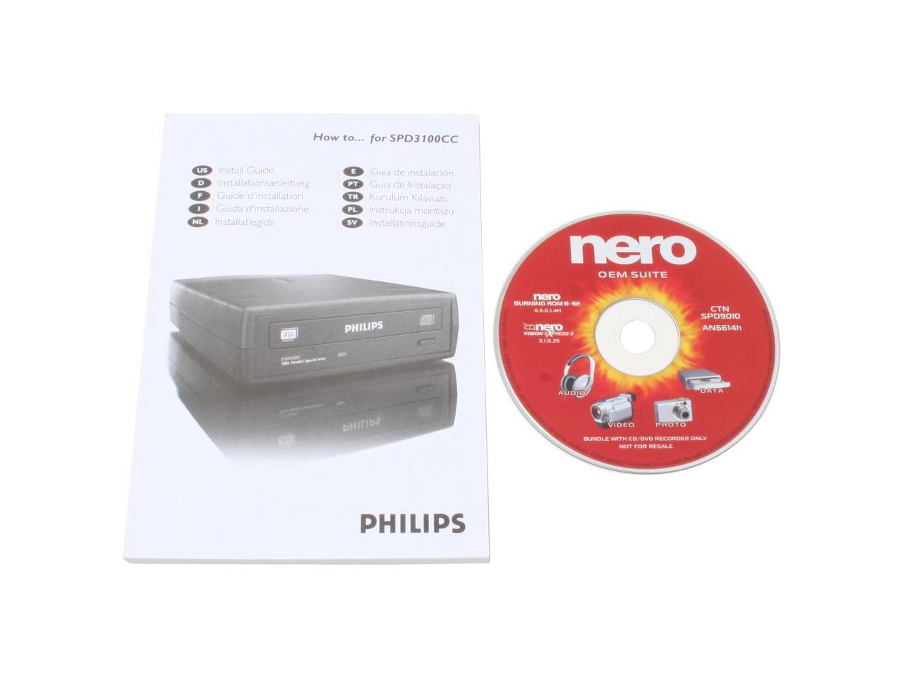 PHILIPS Black 16X DVD+R 8X DVD+RW 8X DVD+R DL 16X DVD-R 6X DVD-RW 5X ...