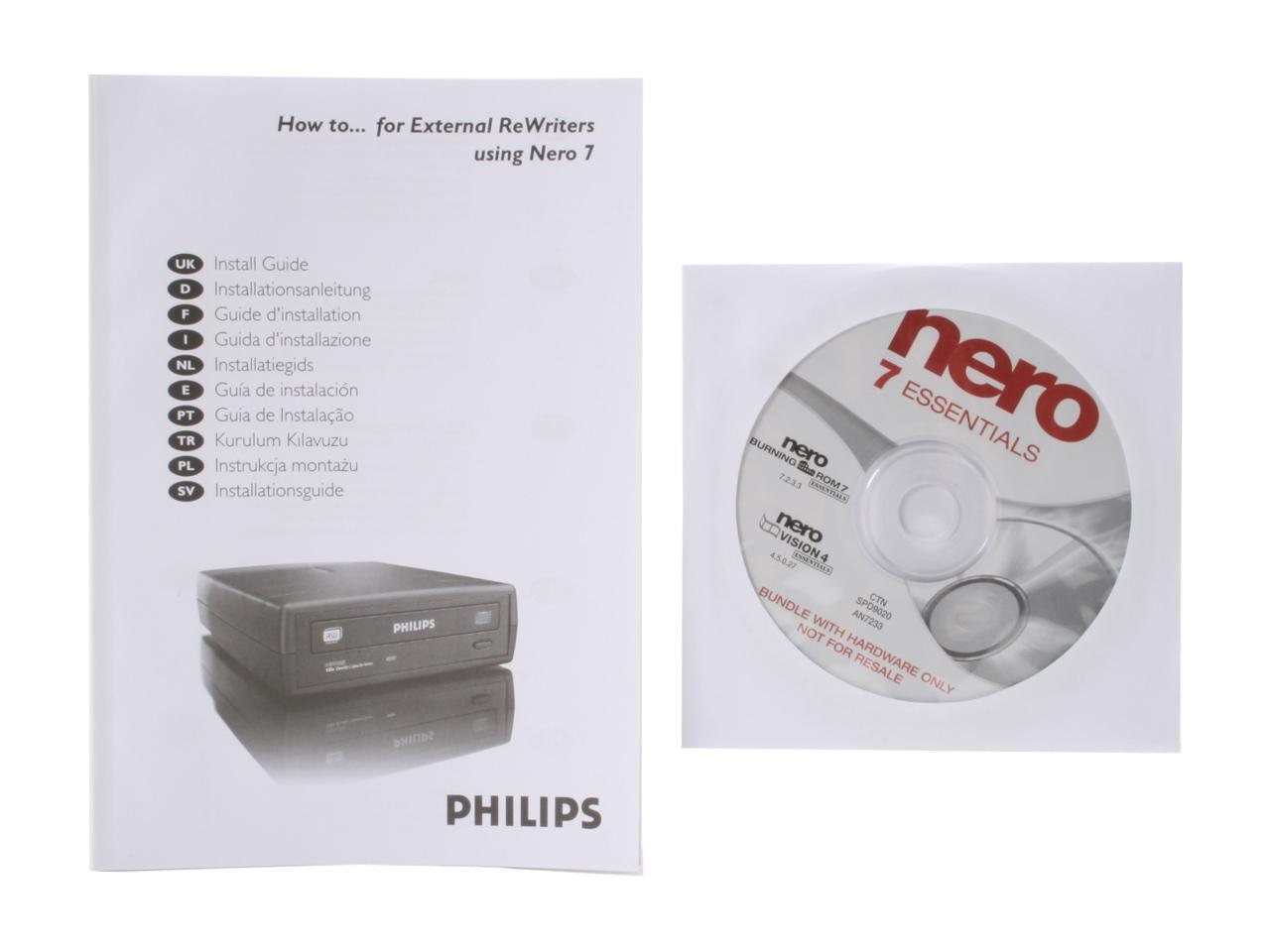 PHILIPS USB 2.0 External 20X DVD±R DVD Drive with 12X DVD-RAM Model ...
