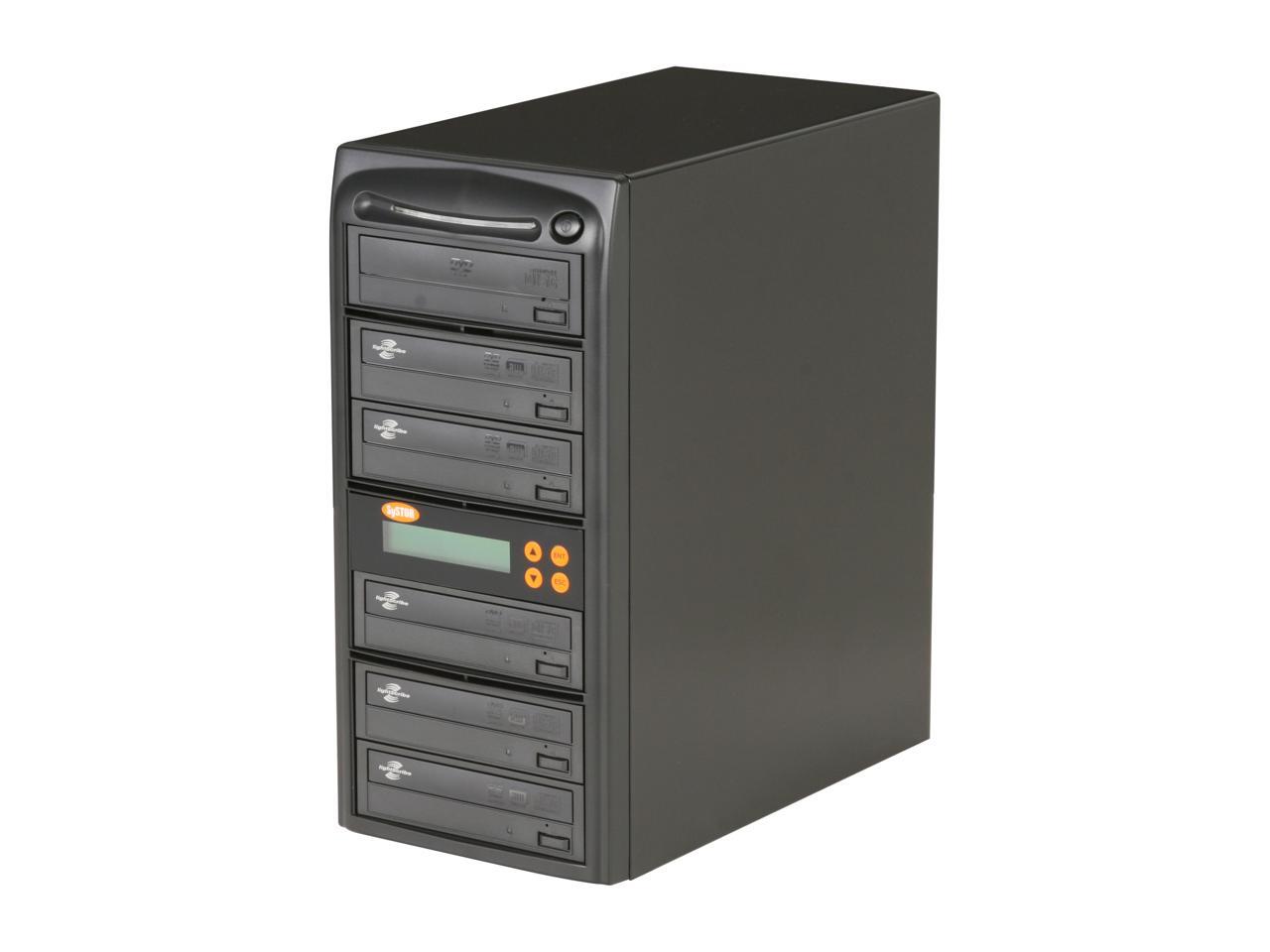 Systor 5 Burner Lightscribe 24x CD/DVD Duplicator + 250GB/HDD & USB 2.0 ...