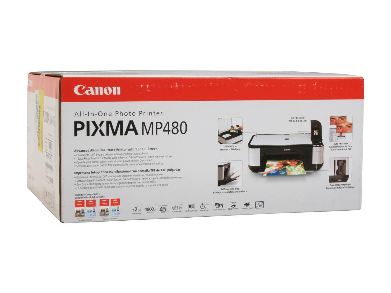 Canon PIXMA MP480 2918B002 USB InkJet MFC / All-In-One Color Printer ...
