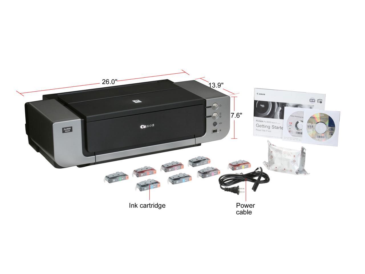 Canon PIXMA Pro9000 Mark II USB InkJet Photo Color Printer - Newegg.com