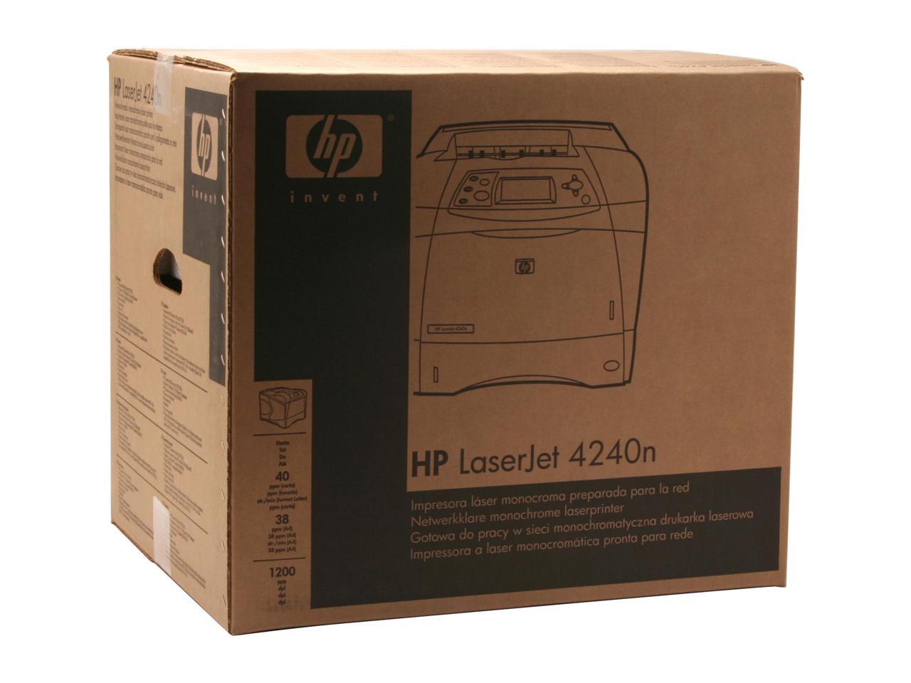 Used - Good: HP LaserJet 4240n Workgroup Monochrome Ethernet (RJ-45 ...