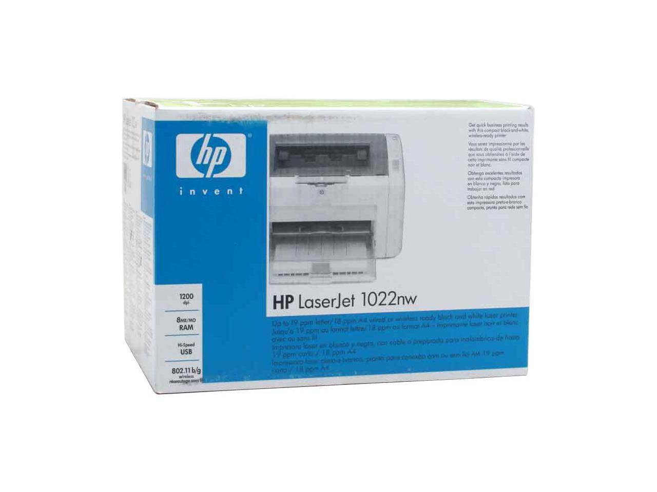 HP LaserJet 1022NW Q5914A Monochrome Ethernet (RJ-45) / USB / Wi-Fi ...