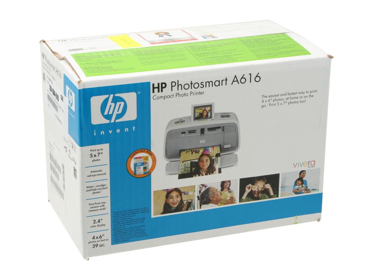 HP Photosmart A616 Q7112A USB Thermal Inkjet Photo Color Printer ...