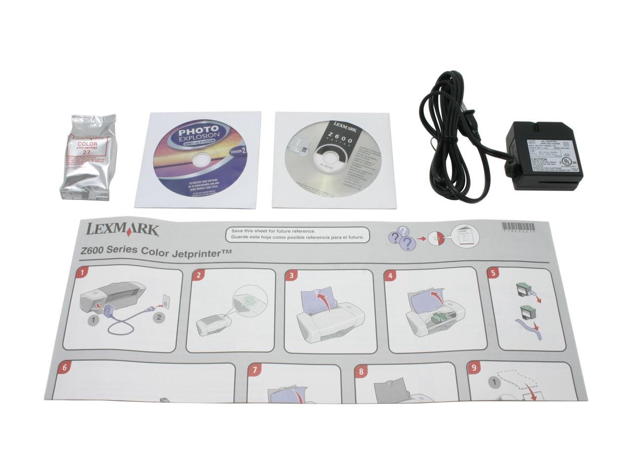 LEXMARK Z series Z611 18k6572 USB InkJet Personal Color Printer - Newegg.com