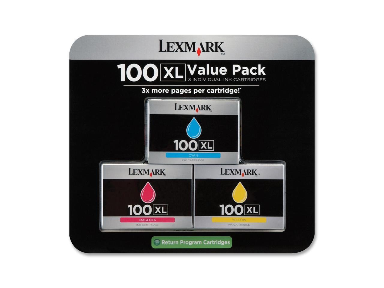 Lexmark 100XL High Yield Return Program Ink Cartridge - Combo Pack ...