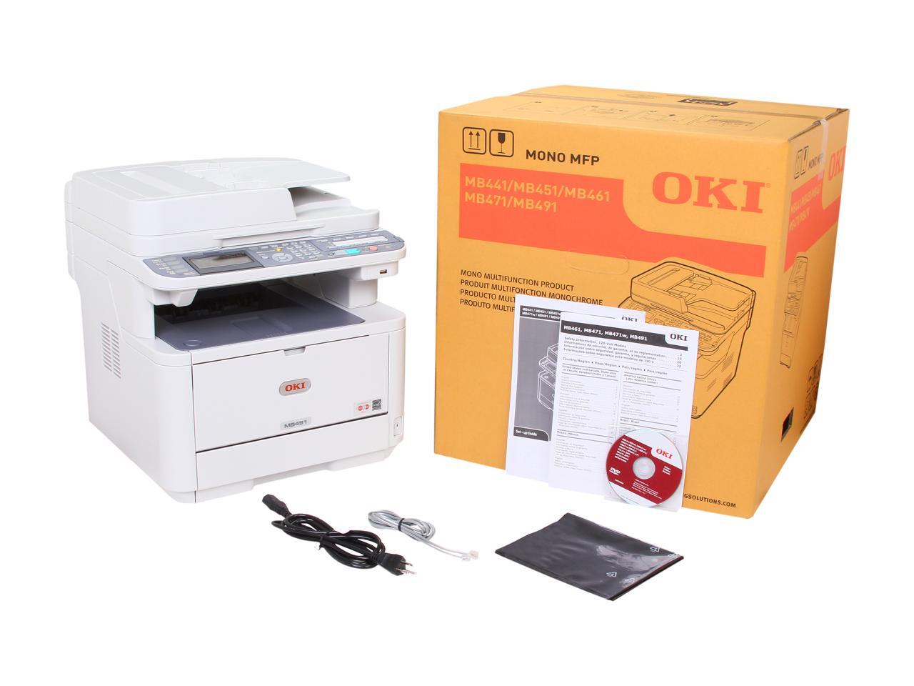 Okidata MB491 MFP MFC / All-In-One Monochrome Ethernet (RJ-45) / USB ...