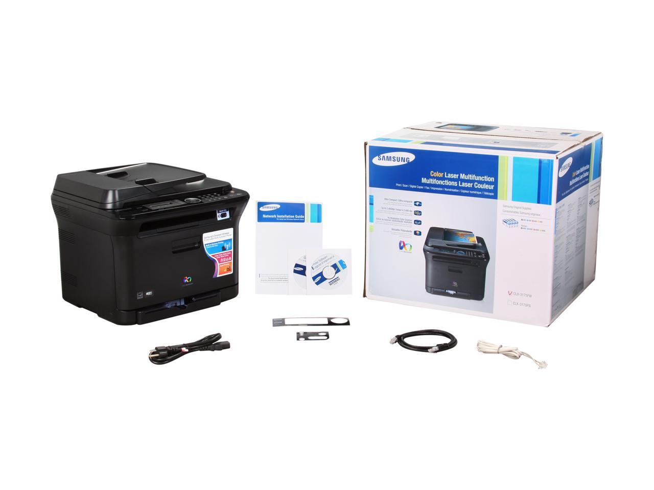 Samsung CLX Series CLX-3175FW MFC / All-In-One Color Ethernet (RJ-45 ...