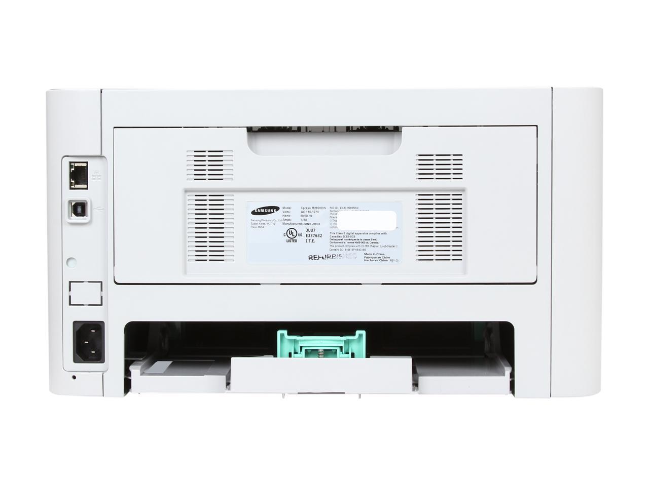 Refurbished: Samsung SL-M2820DW Monochrome Ethernet (RJ-45) / USB / Wi-Fi Laser Printer - Newegg.com