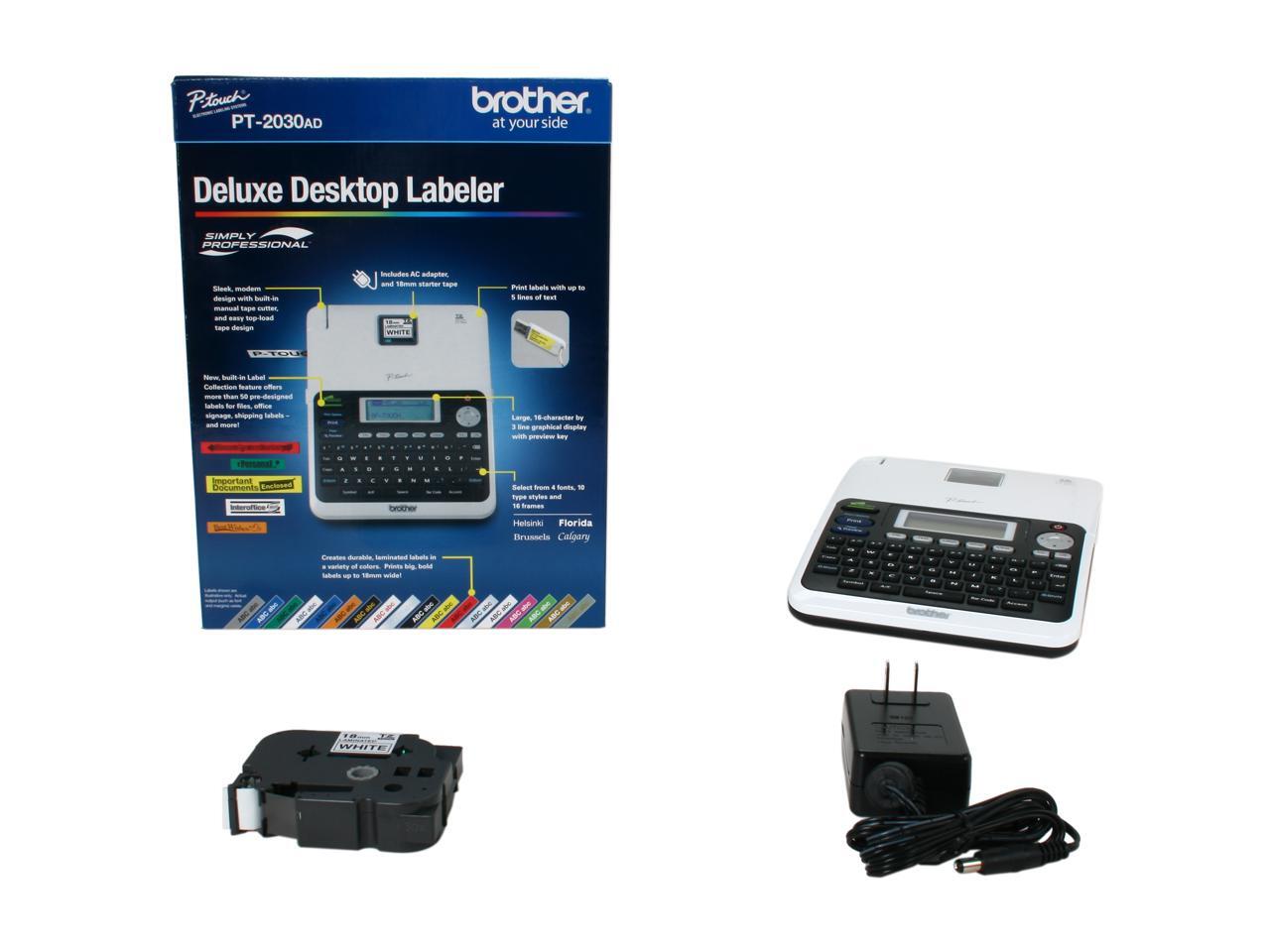 brother PT-2030AD Desktop "Simply Professional" Thermal Transfer Label ...