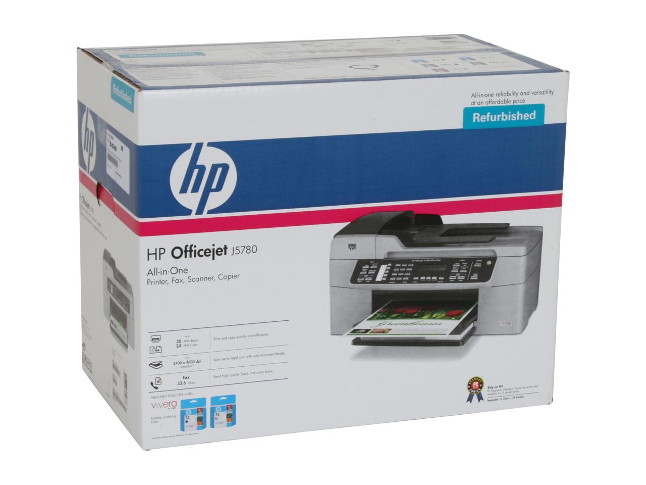 Refurbished: HP Officejet J5780 Q8232AR USB Thermal Inkjet MFC / All-In ...