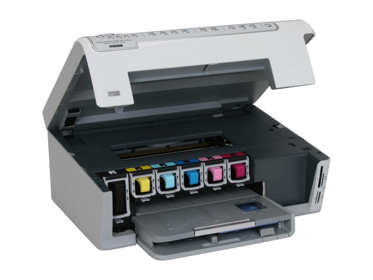 Refurbished: HP Photosmart C5180 Q8220AR Ethernet (RJ-45) / USB InkJet ...