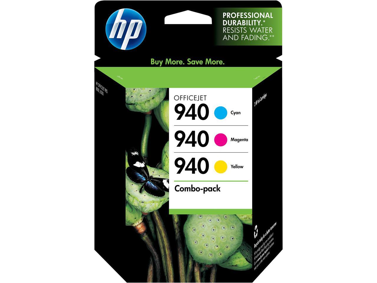 HP 940 Cyan/Magena/Yellow Officejet Ink Cartridge Combo Pack (CN065FN ...