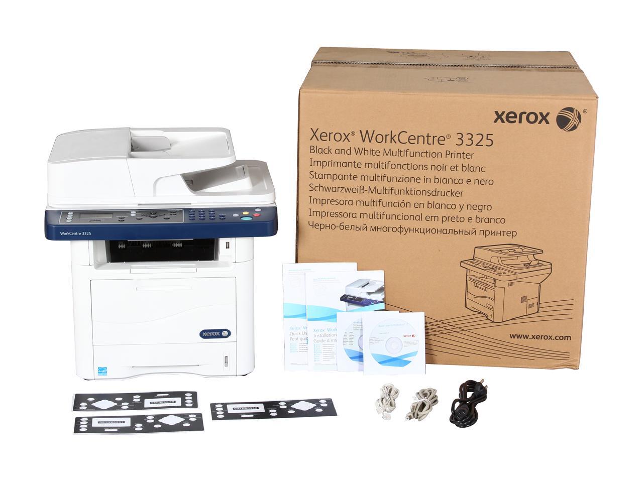 Open Box: Xerox WorkCentre 3325/DNI Wireless Duplex Mono Multifunction ...