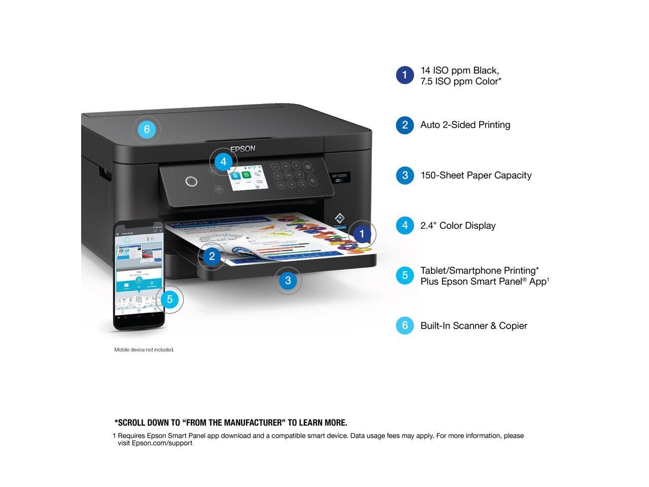 Epson Expression Home XP-5200 All-in-One Printer - Newegg.com
