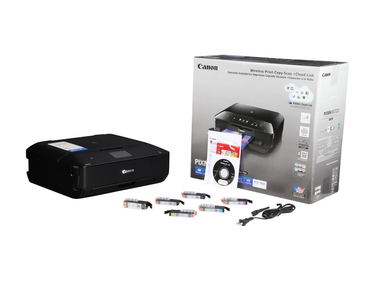 Open Box: Canon PIXMA MG7720 Wireless Inkjet All-In-One Printer - Black ...
