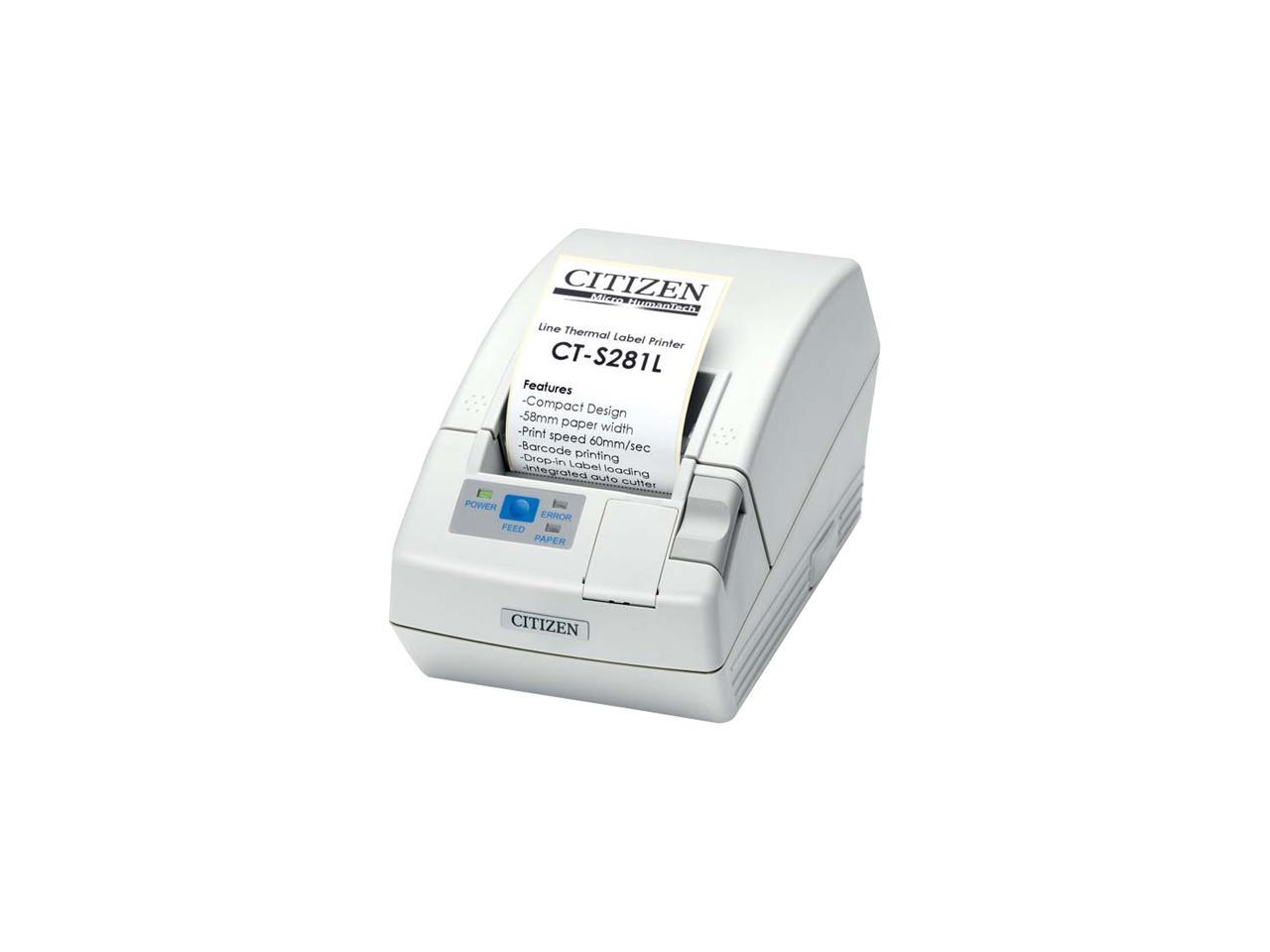 Citizen CT-S281 Direct Thermal Printer - Monochrome - Desktop - Label ...
