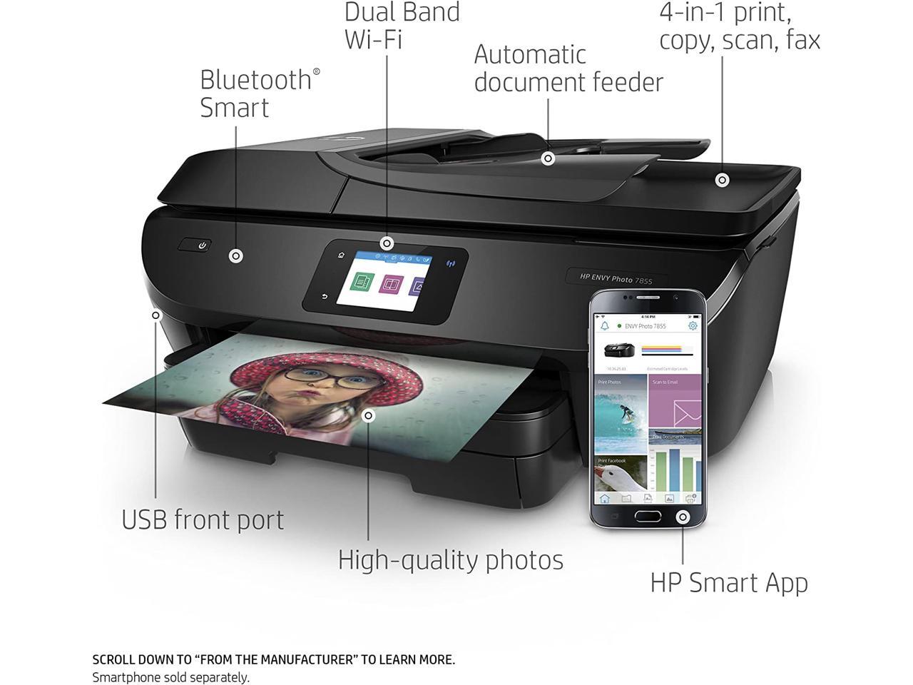 HP ENVY Photo 7855 Wireless All-In-One Color Inkjet Printer - Newegg.com