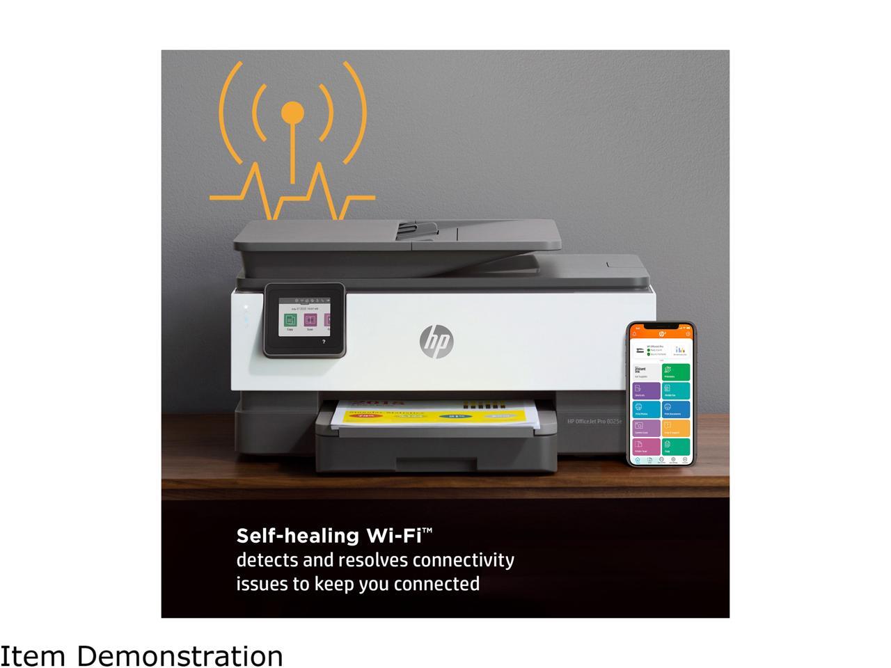 HP OfficeJet Pro 8025e All-in-One Wireless Color Printer, with bonus 6 ...