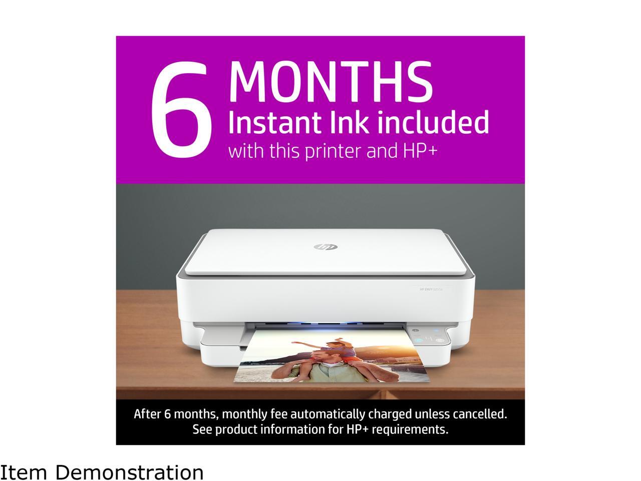 HP ENVY 6055e All-in-One Printer w/ 6 Months Free Ink through HP Plus ...
