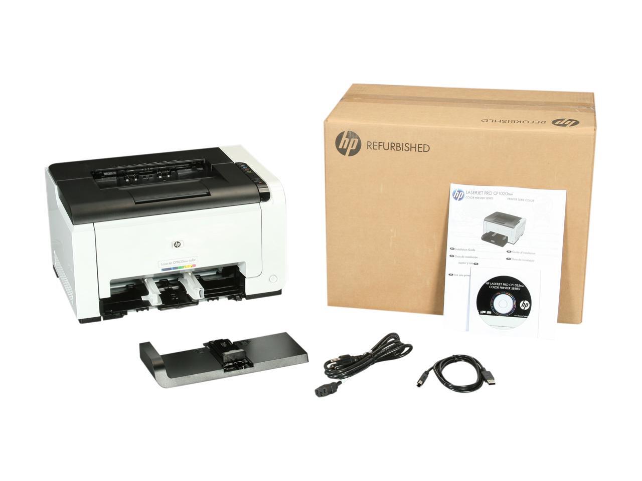 Refurbished: HP LaserJet Pro CP1025nw Personal Color Ethernet (RJ-45 ...
