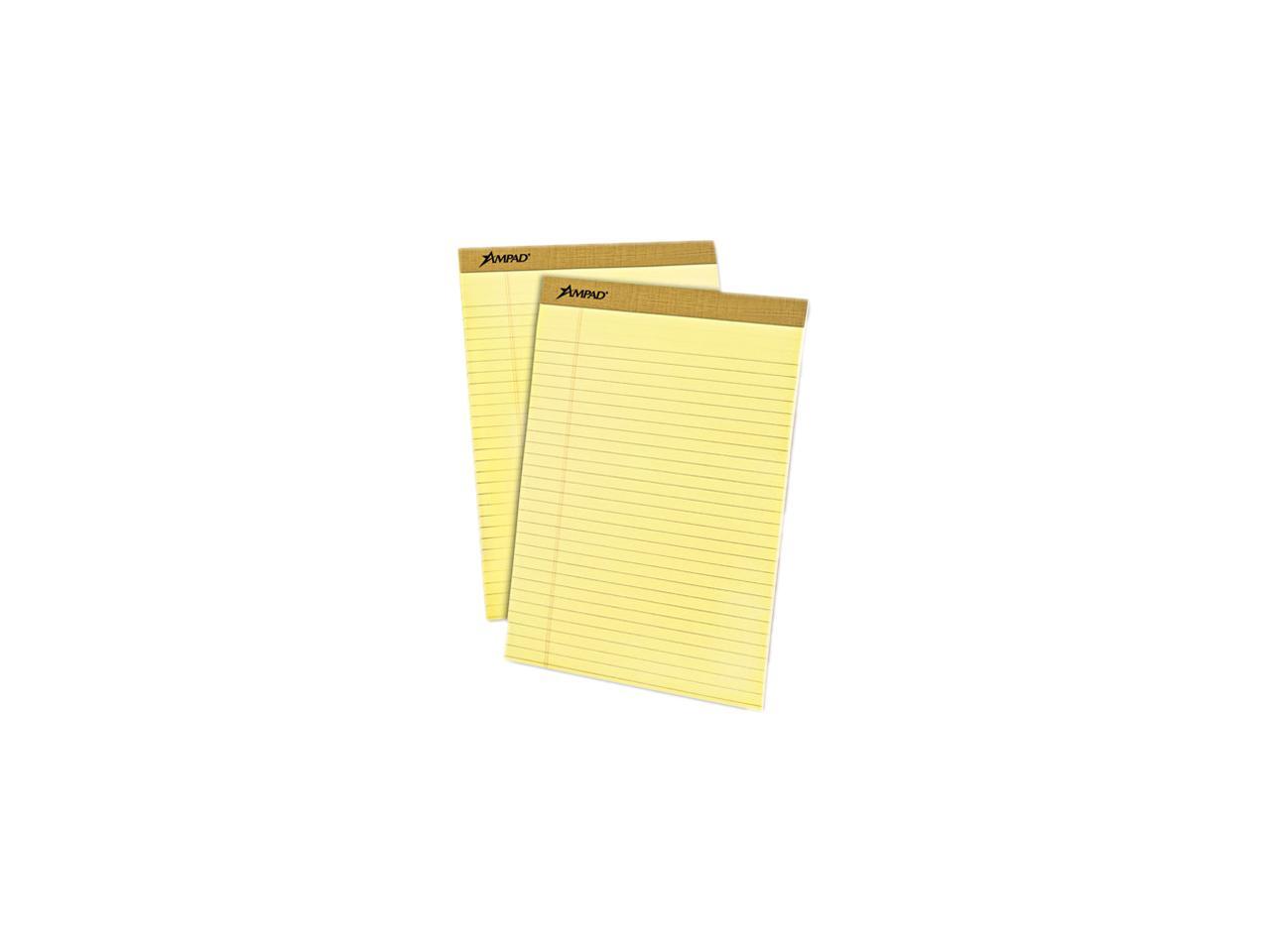 Ampad 20-220 Evidence Perf Top, Legal Rule, Ltr, Canary, 50-Sheet Pads ...