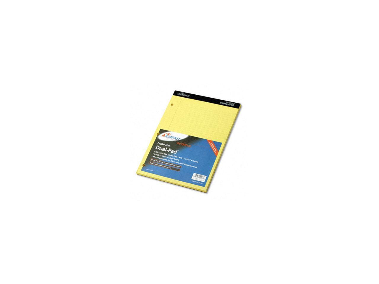Ampad 20-223 Evidence Pad, Dual College/Med Ruled, 8-1/2 x 11-3/4 ...