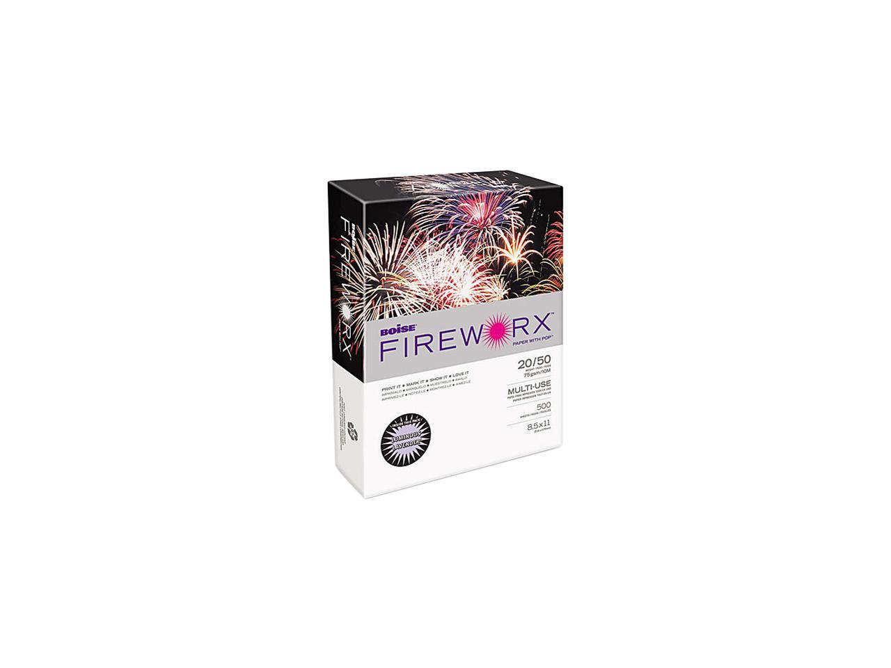 Boise FIREWORX Colored Paper, 20lb, 8-1/2 x 11, Luminous Lavender, 500 ...