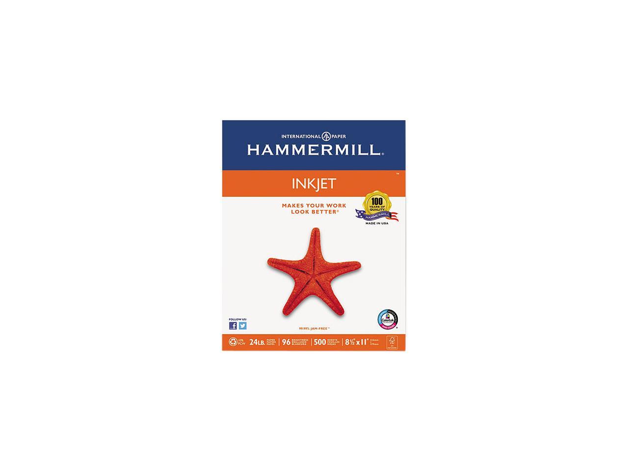 Hammermill Inkjet Paper, 96 Brightness, 24lb, 8-1/2 x 11, White, 500 ...