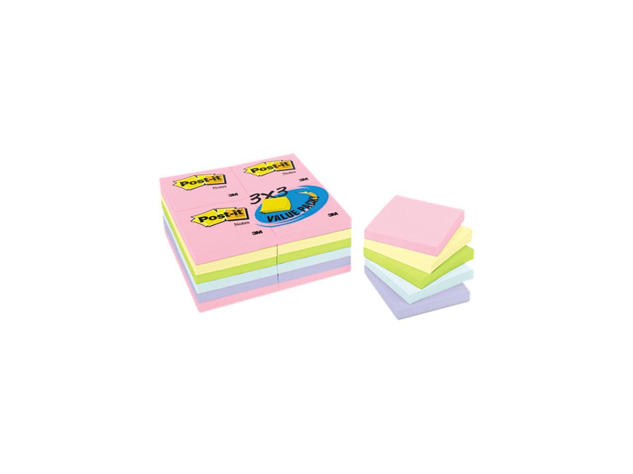 Post-it Notes 654-24APVAD Pastel Notes Value Pack, 3 x 3, Assorted, 24 ...