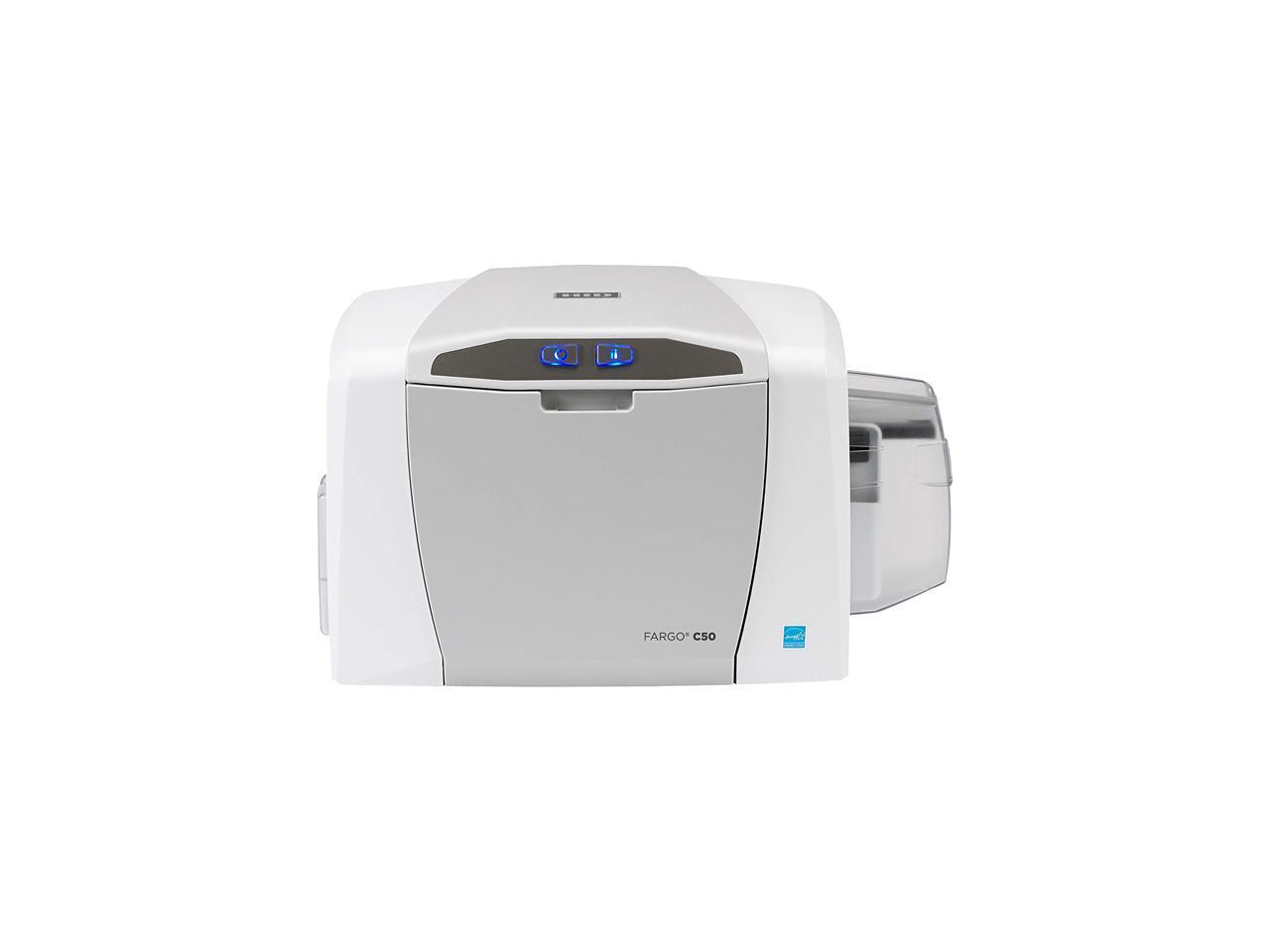 HID Fargo 051975 C50 Single-sided Plastic ID Card Printer, 300 dpi ...