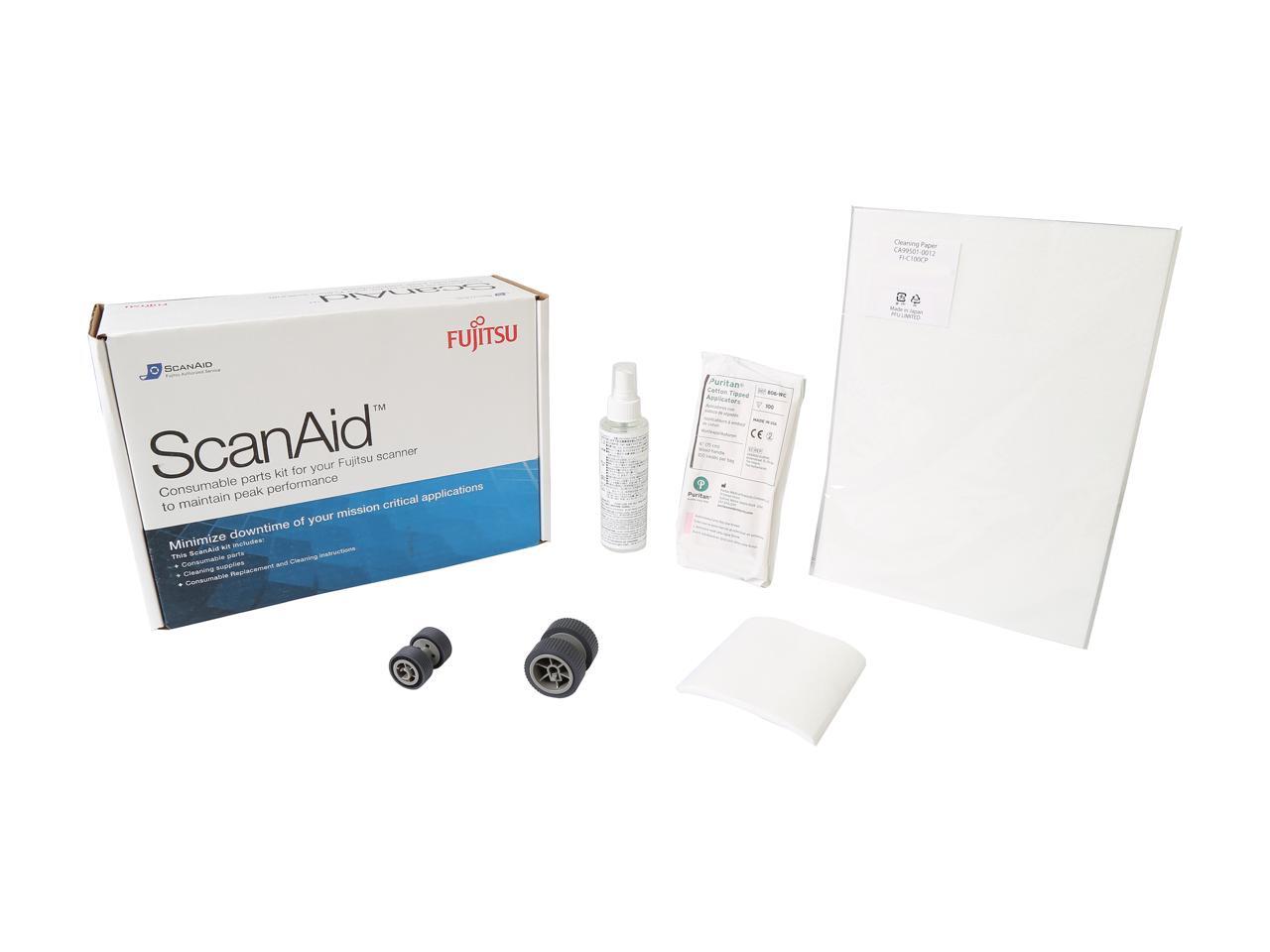 Fujitsu CG01000-524801 ScanAid Cleaning Kit for Fujitsu fi-6140 Scanner ...