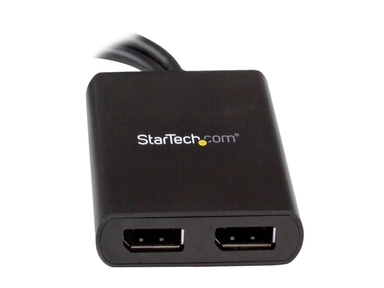 StarTech.com MSTDP122DP DisplayPort to DisplayPort Multi Monitor Splitter - 2-Port MST Hub - DP ...