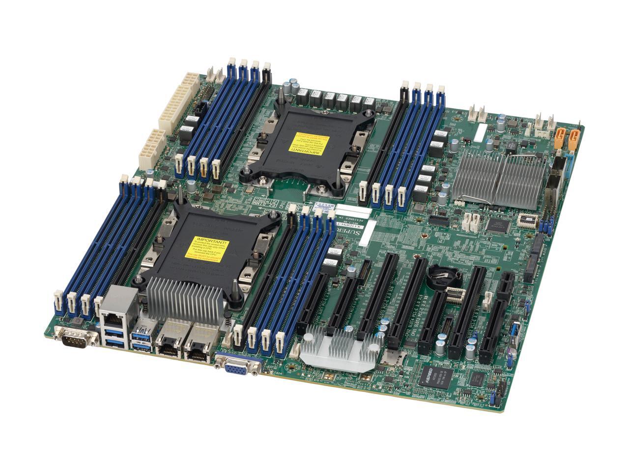 Supermicro MBD-X11DPH-I Dual Socket P DDR4 C621 Dual LAN E-ATX Server Motherboard (Retail ...
