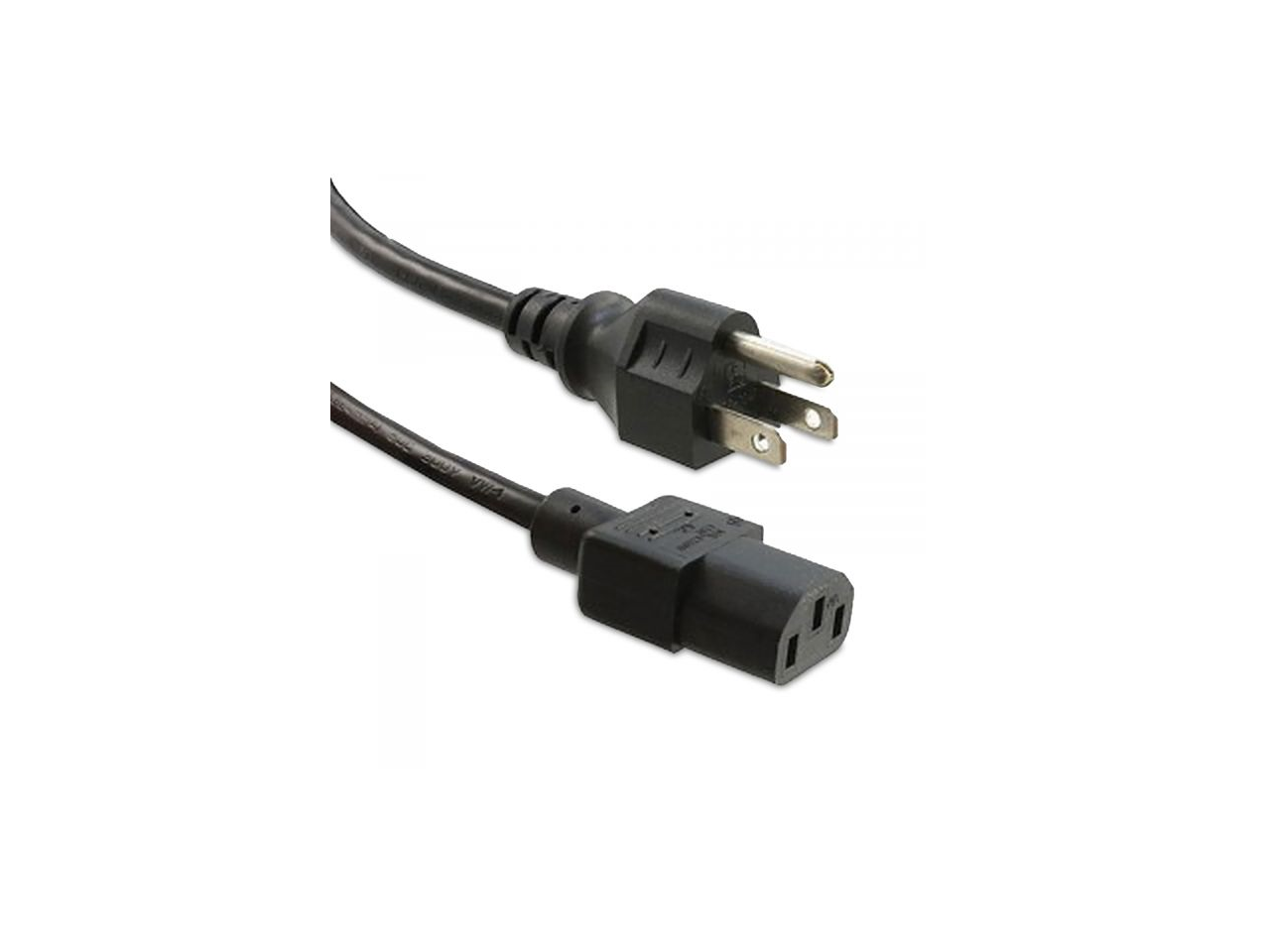 Enet 5-15P To C13 6Ft Black External Power Cord / Cable Nema 5-15P To ...